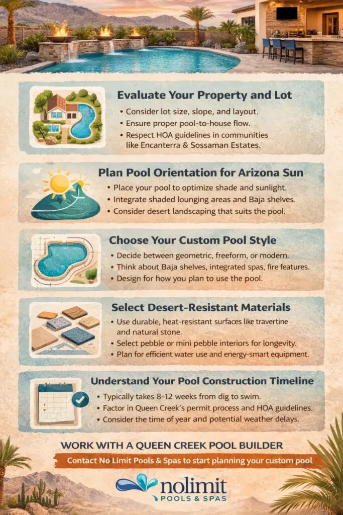 Planning A Custom Pool In Queen Creek AZ: Design & Timeline